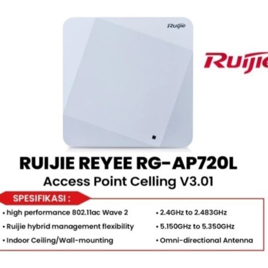 Jual RUIJIE REYEE RG-AP720L Access Point Celling V3.01+POE | Shopee ...