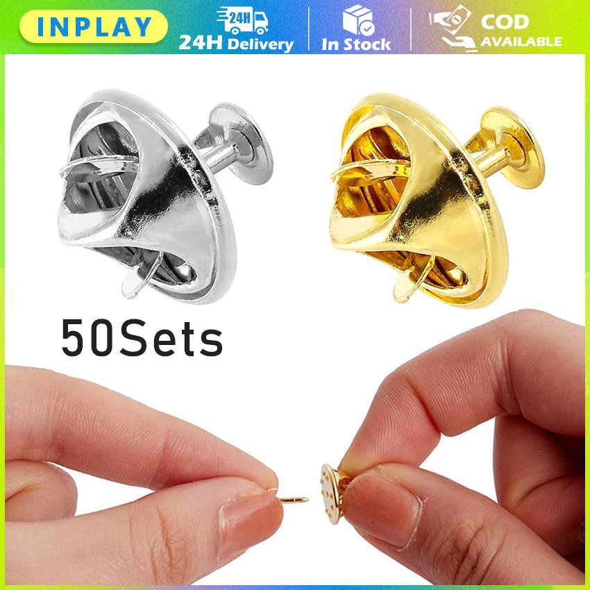 Jual Penutup Penjepit Jarum Paku Pin Enamel Gold Butterfly Pin Bros ...