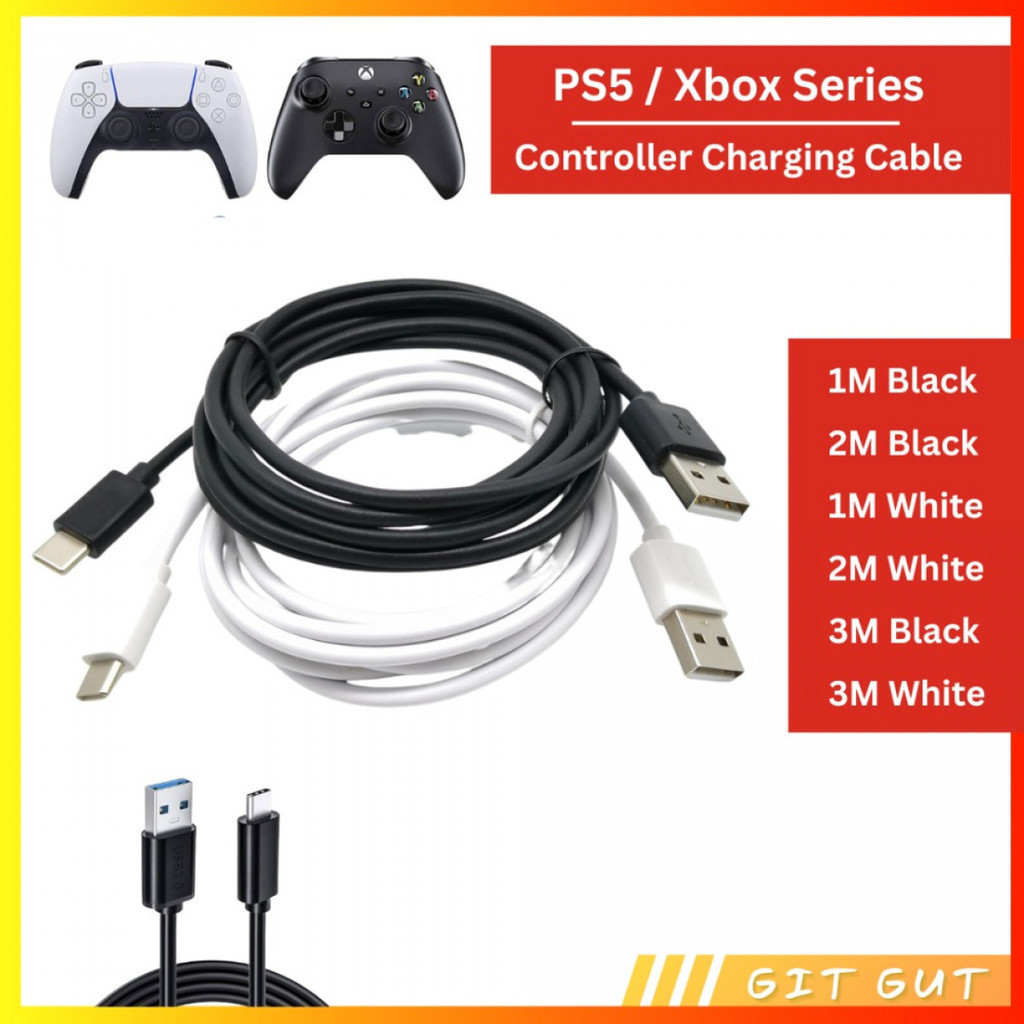 Jual PS5 Xbox Series Controller Stick Kabel Data USB Charging Charger ...