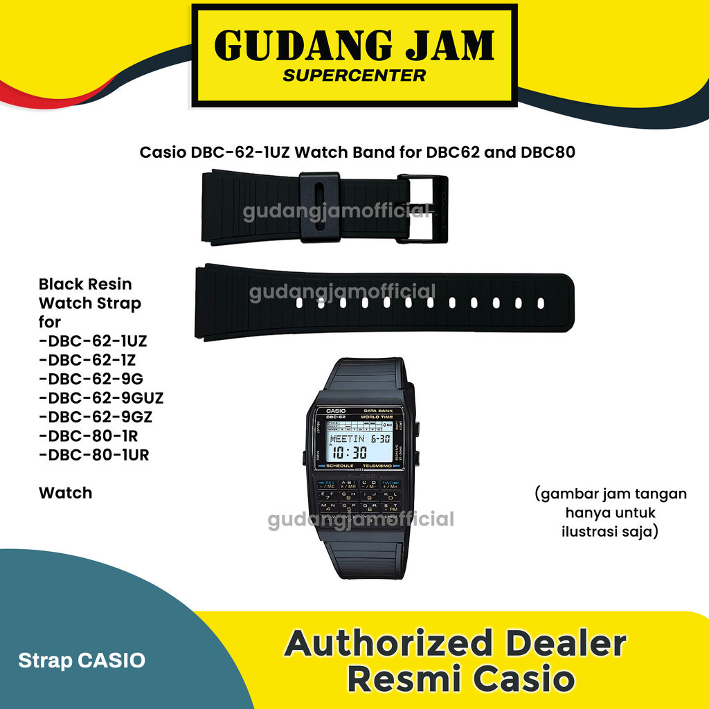 Jual Tali Strap Casio DBC-62-1UZ DBC-62 DBC62 Original | Shopee Indonesia