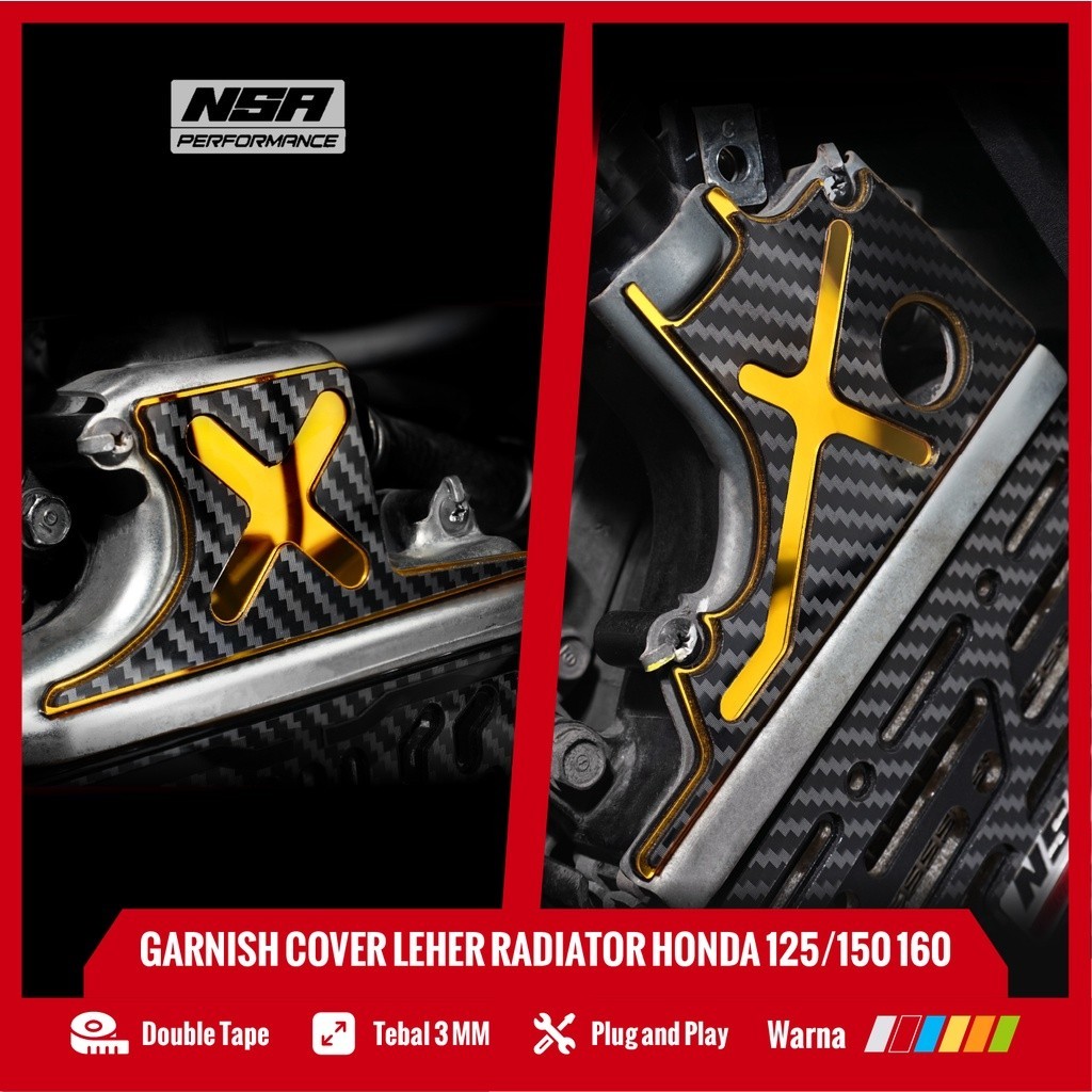 Jual NSA COVER LEHER RADIATOR CARBON HONDA (VARIO PCX ADV STYLO ...
