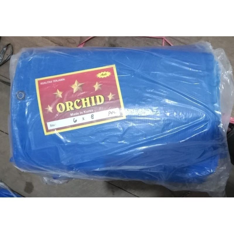 Jual TERPAL PVC TERPAULIN SEMI KARET 5x7 BAHAN ORCHID ASLI MURAH TEBAL ...