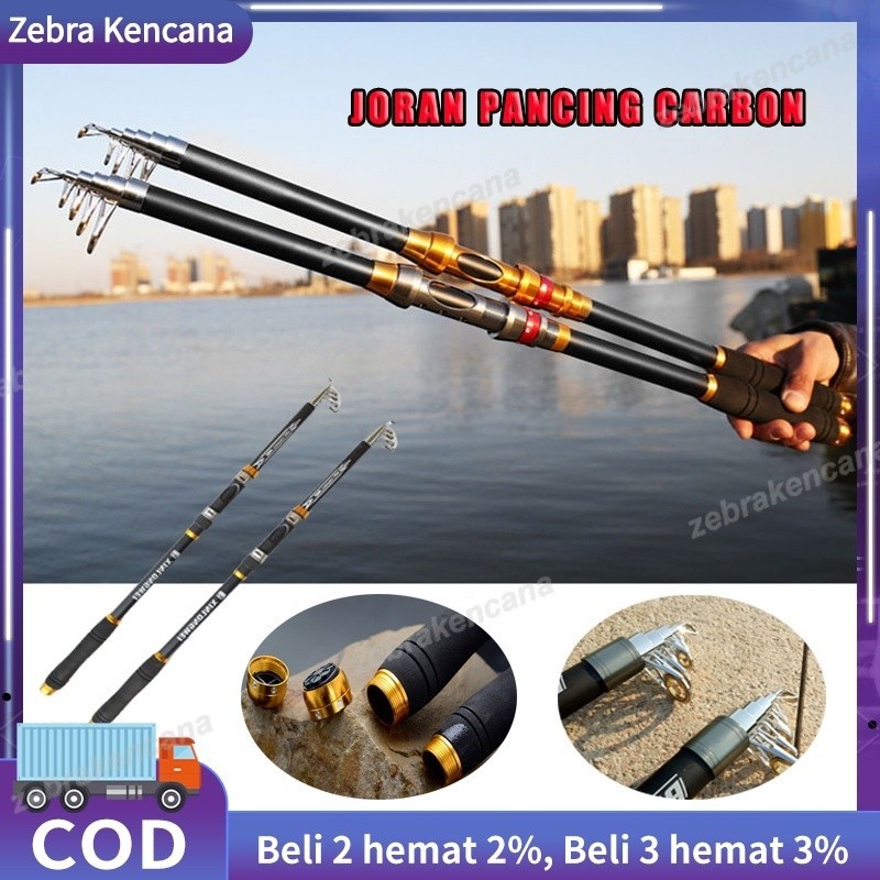 Jual Joran Pancing Portable Carbon Fiber Telescopic 2 Meter - 3Meter ...