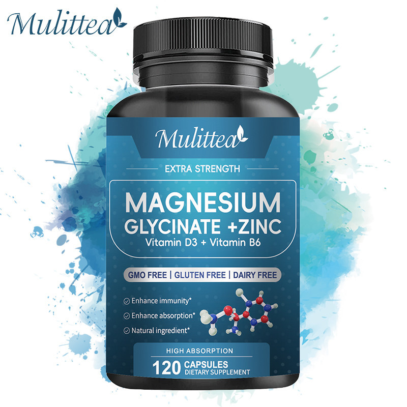 Jual Mulittea Magnesium Glycinate 500mg Capsules with Zinc Vitamin D3 ...