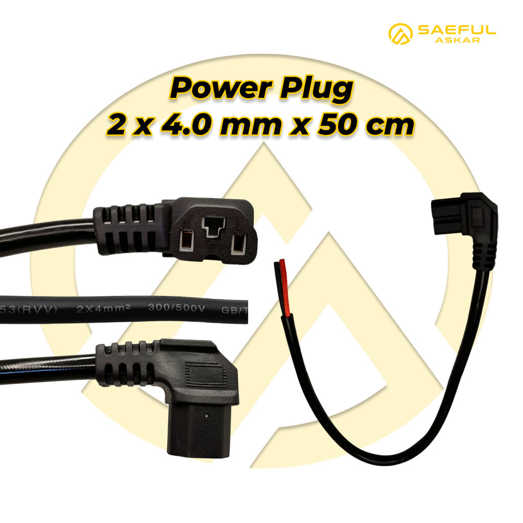 Jual KABEL COLOKAN CHARGER TYPE T 3 LUBANG SEPEDA LISTRIK | Shopee ...