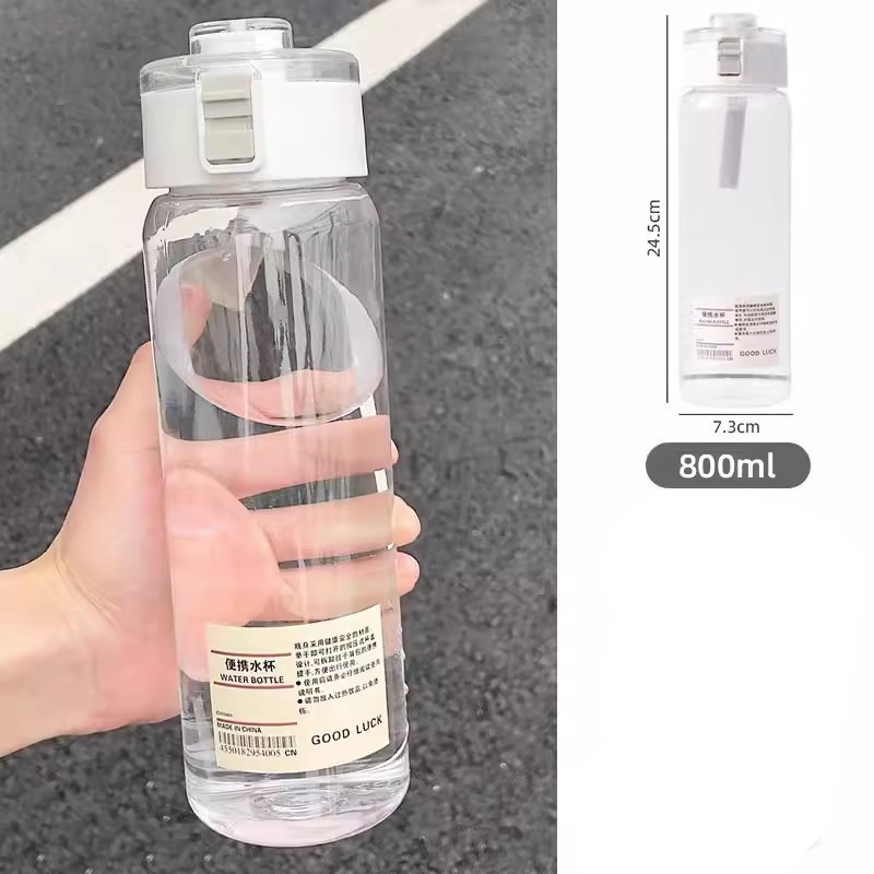 Jual UNIQSOO Botol Minum Putih Transparan Bening Estetik Botol Air ...