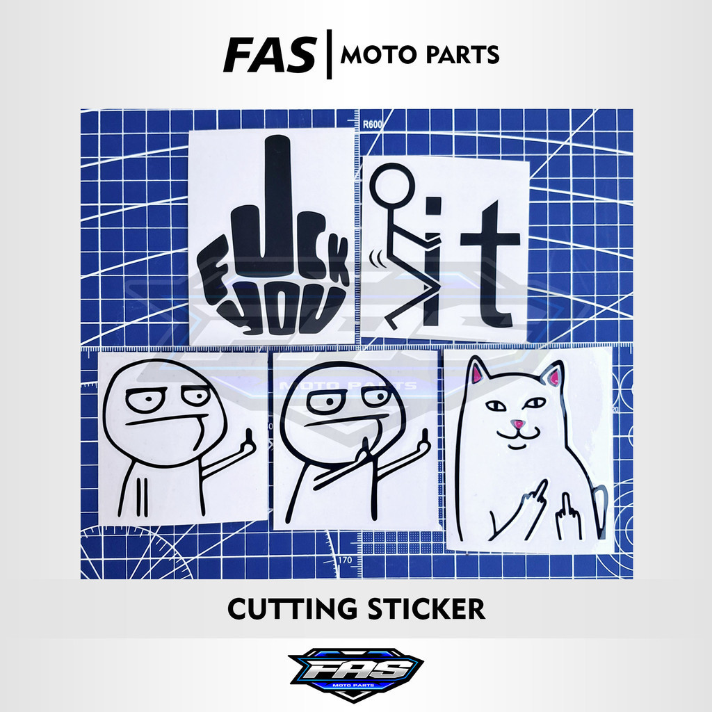 Jual Stiker Meme Kartun Fucek Middle Finger | Shopee Indonesia