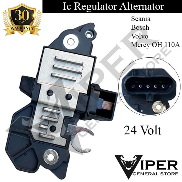Jual Ic Regulator Ic Alternator Bosch Volvo Scania Mercy OH 110A 24V ...