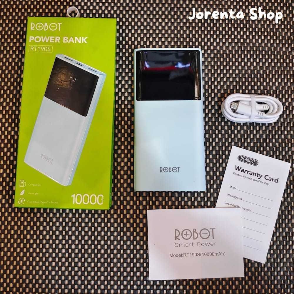 Jual Power Bank Robot RT190S 10000 MAH Dual Input Dual Output Slim ...