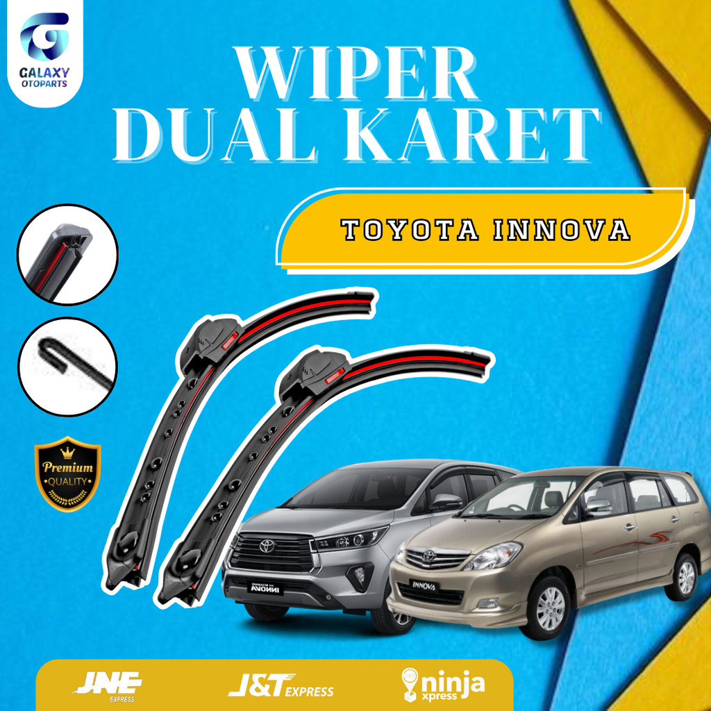 Jual Wiper Mobil Innova / All New Innova /Reborn /Zenix/ Venturer Frameless Dual Blade Double ...