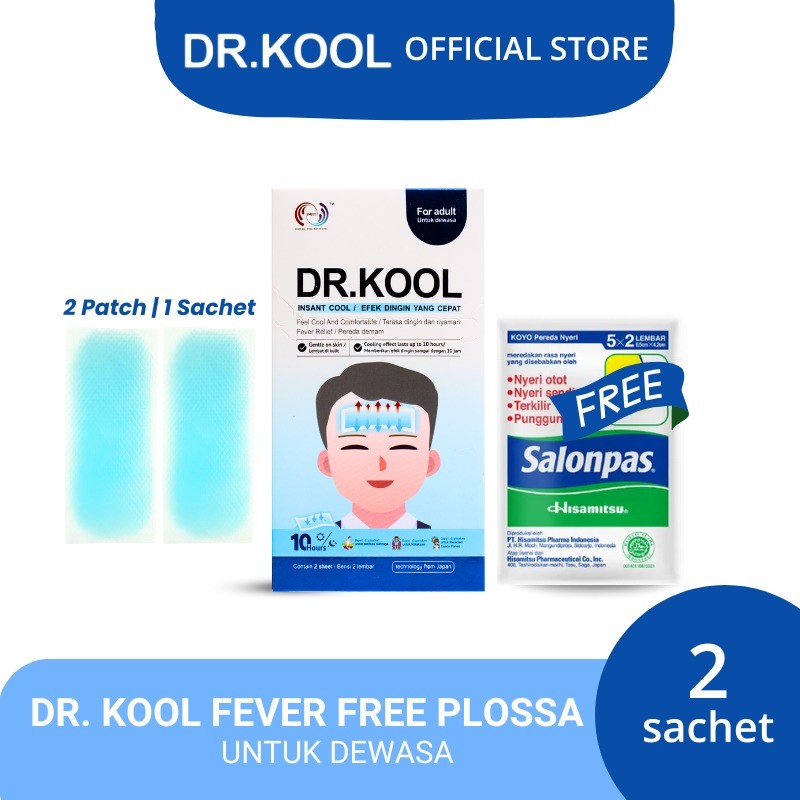 Jual DR. KOOL Fever Adult 1x2 Sachet FREE Koyo Salonpas Biru Pereda ...