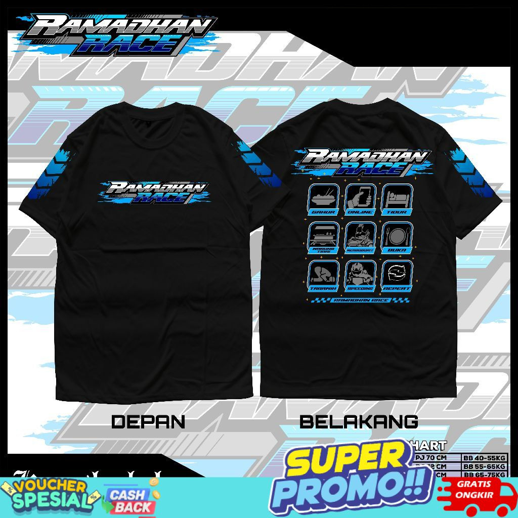 Jual TSHIRT RAMADHAN RACE 2025 VOL 9 ATAU KAOS DISTRO RACING KATUN CVC ...