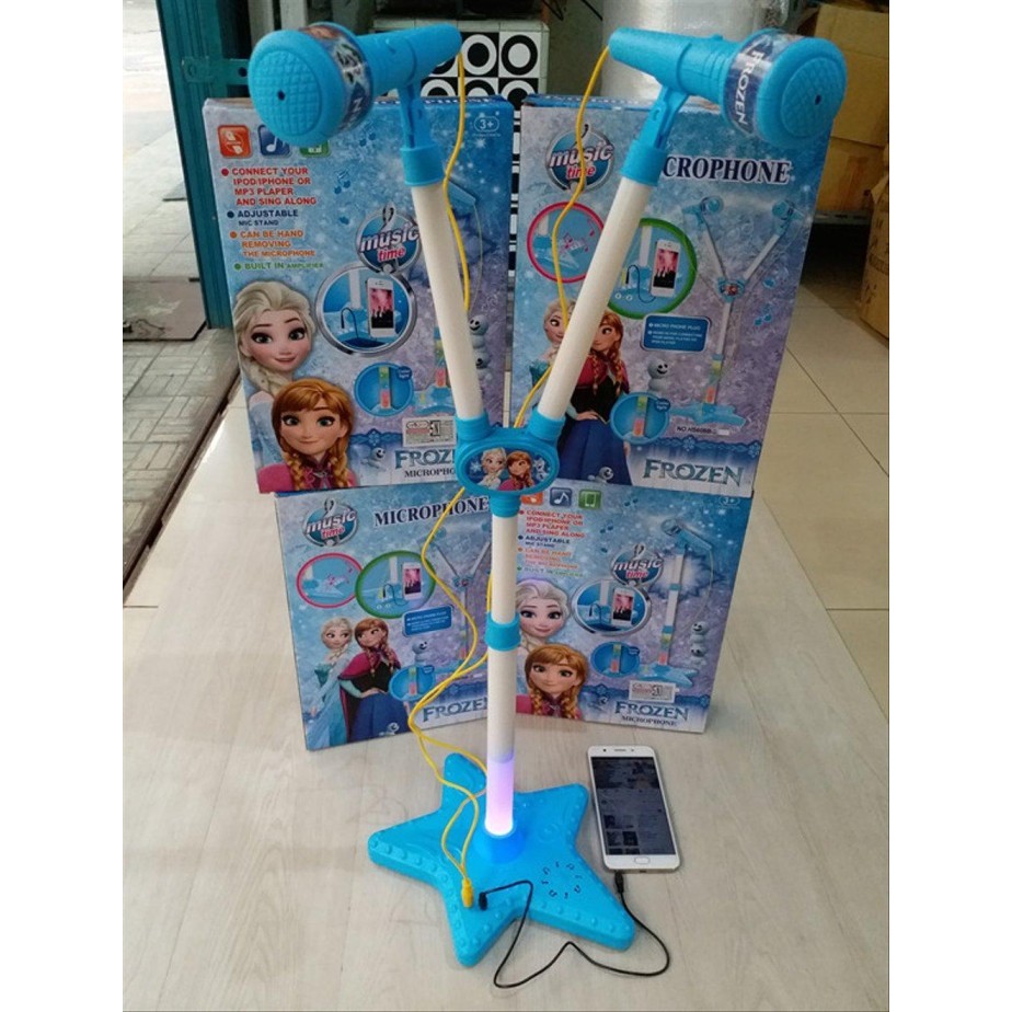 Jual Mainan Anak Microphone frozen - Doue Mic (HS606B-3) | Shopee Indonesia