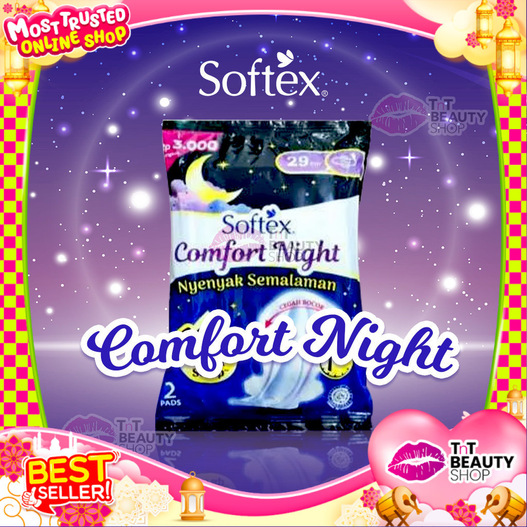 Jual Softex Comfort Night Pembalut Malam Sachet Isi 2 Pads Wing | TnT Beauty Shop | Shopee Indonesia