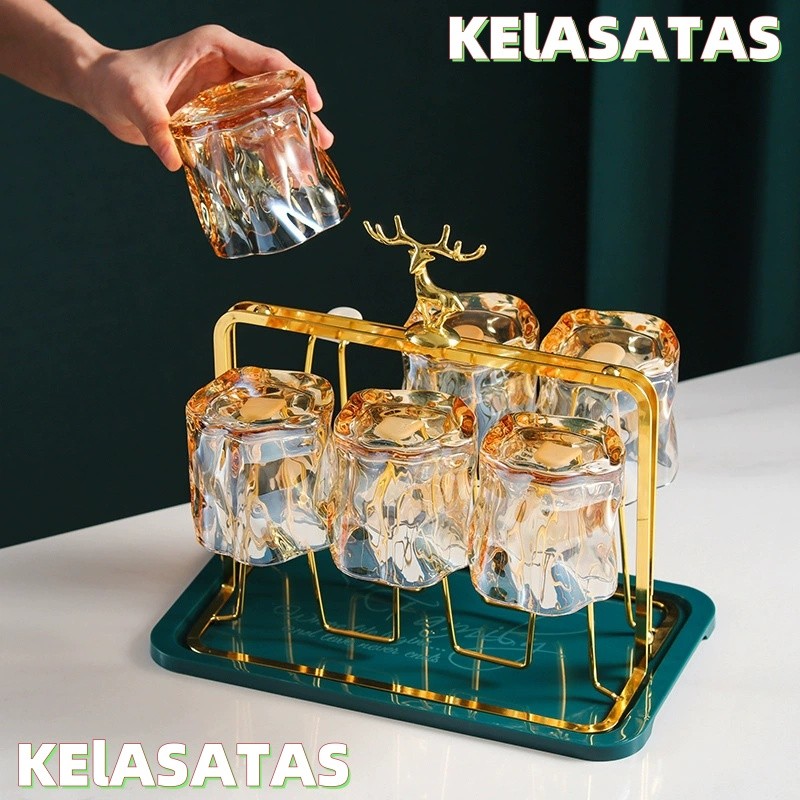 Jual 【KElASATAS】Rak gelas gantung, rak gelas stainless steel sederhana ...