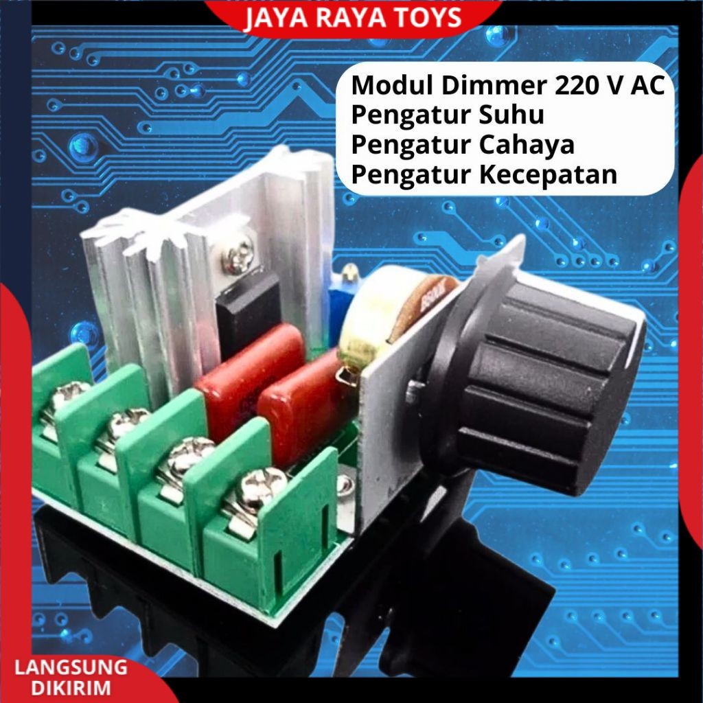 Jual Modul Dimmer 220 V AC Pengatur Suhu, Cahaya, Kecepatan Gerinda Bor Regulator Kontrol Speed ...