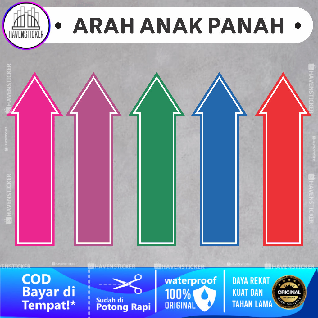 Jual Stiker Panah / Stiker Arah Panah / Stiker Naik Turun Tangga ...