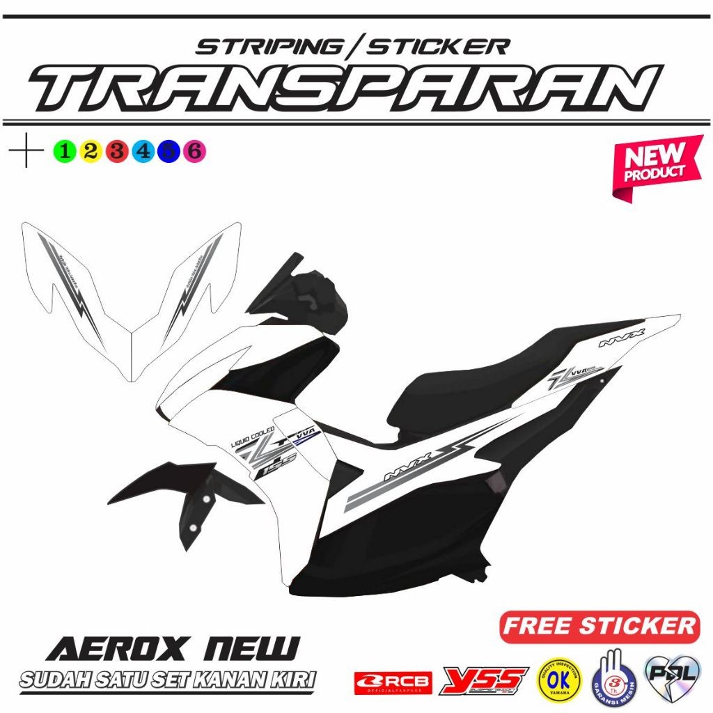Jual STIKER TRANSFARAN / STRIPING TRANSPARAN UV Striping Transparan ...