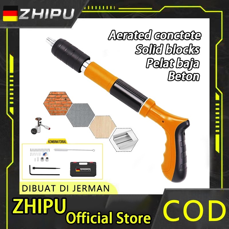 Jual ZHIPU alat tembak paku beton Fastening Gun Ramset Gun Tembak Paku ...