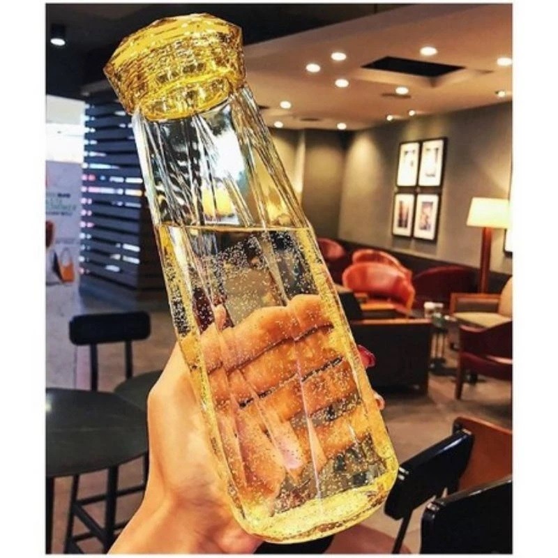 Jual BOTOL MINUM KACA KRISTAL 450ML CRYSTAL BOTOL DIAMOND KOREA GLASS ...