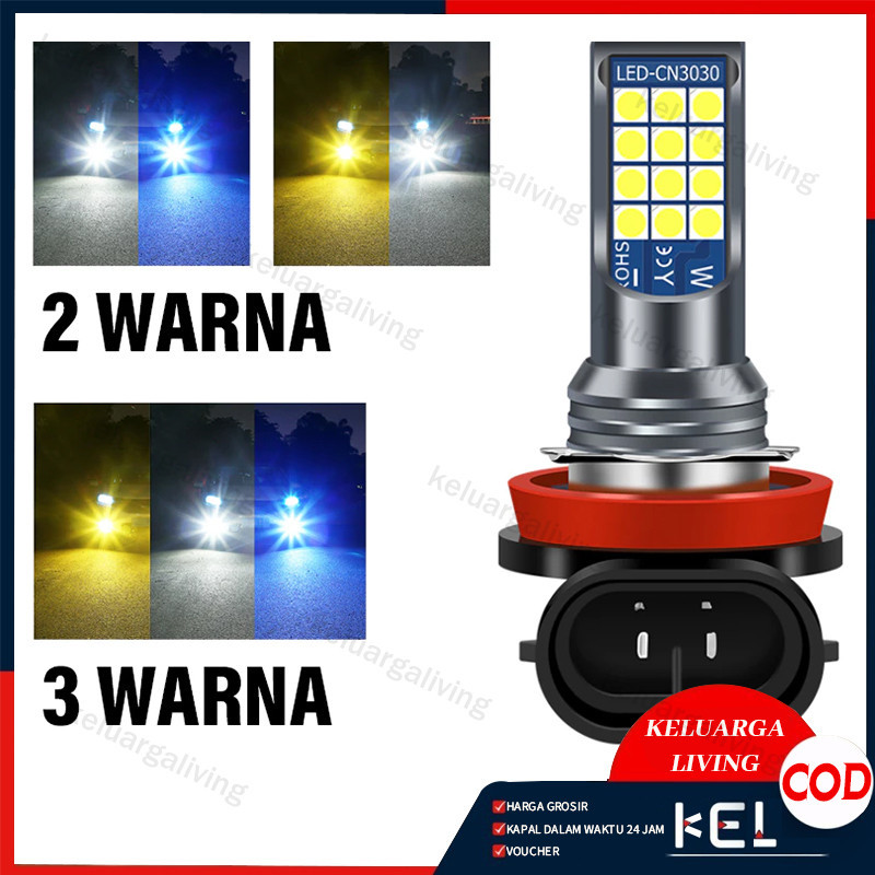 Jual 1Pcs 【LED】 Lampu LED Putih H11 Two Color 24SMD untuk Headlight / Fog lamp Mobil Lampu Depan ...