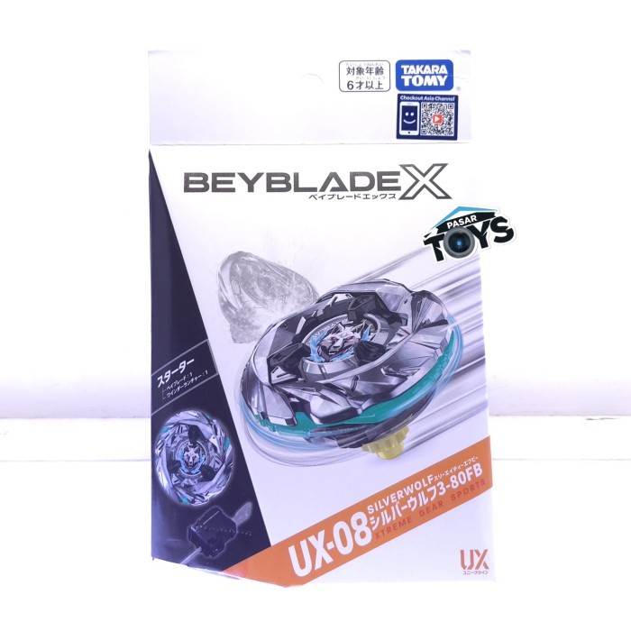 Jual BeybladeX Beyblade X Starter UX-08 Silver Wolf 3-80FB Takara Tomy ...