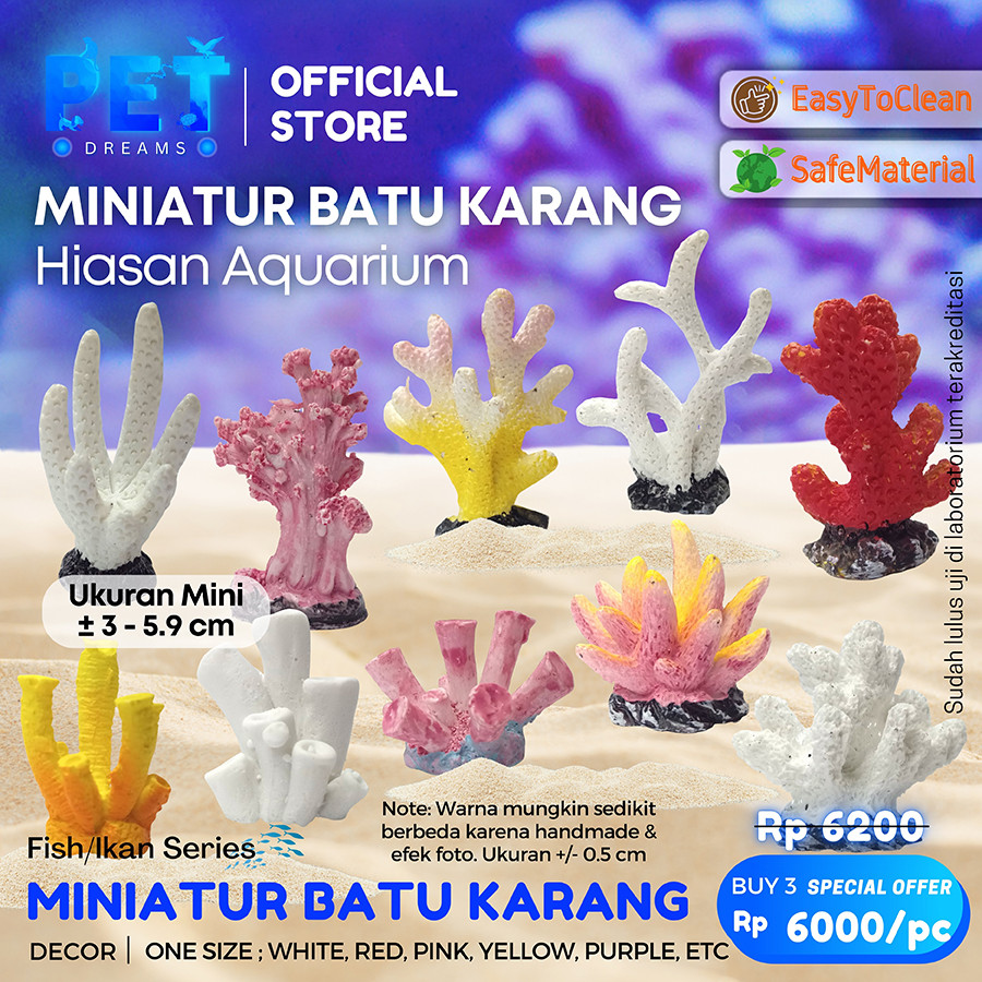 Jual Batu Coral Dekorasi Hiasan Aquarium Terumbu Karang Artificial Coral Fish Tank Decoration ...