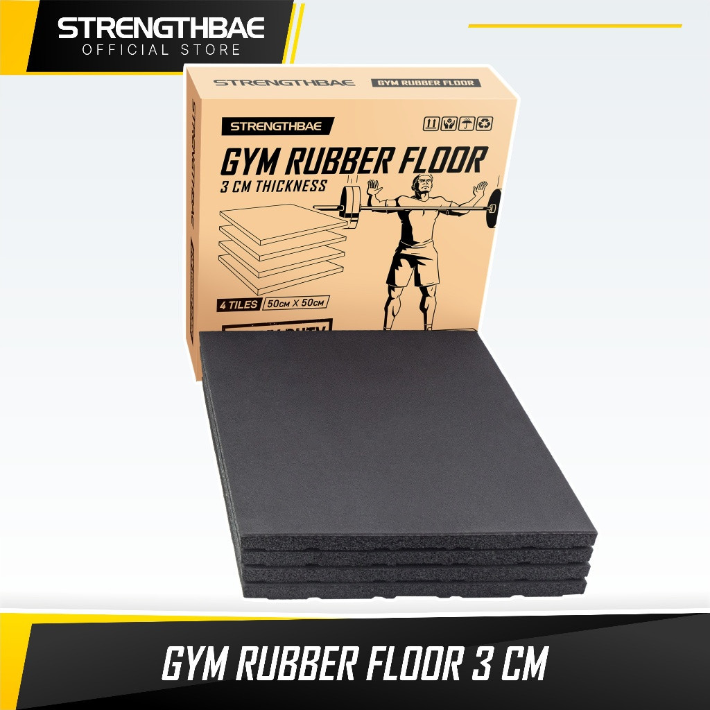 Jual Rubber Gym Floor 3cm STRENGTHBAE Karpet Lantai Flooring Mat ...