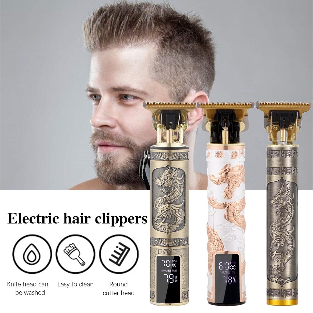Jual Hair Clipper Three Speed Regulation Smooth Head Electric Push Oil ...