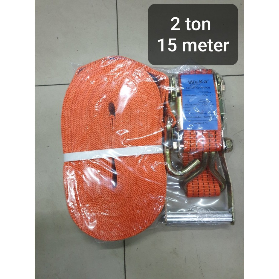 Jual Ratchet tie down 2 ton 15 meter / Webbing Cargo Tali untuk Truk ...