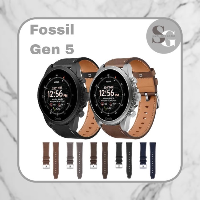 Jual STRAP FOSSIL GEN 5 SMART WATCH W3 LEATHER TALI JAM TANGAN KULIT ...
