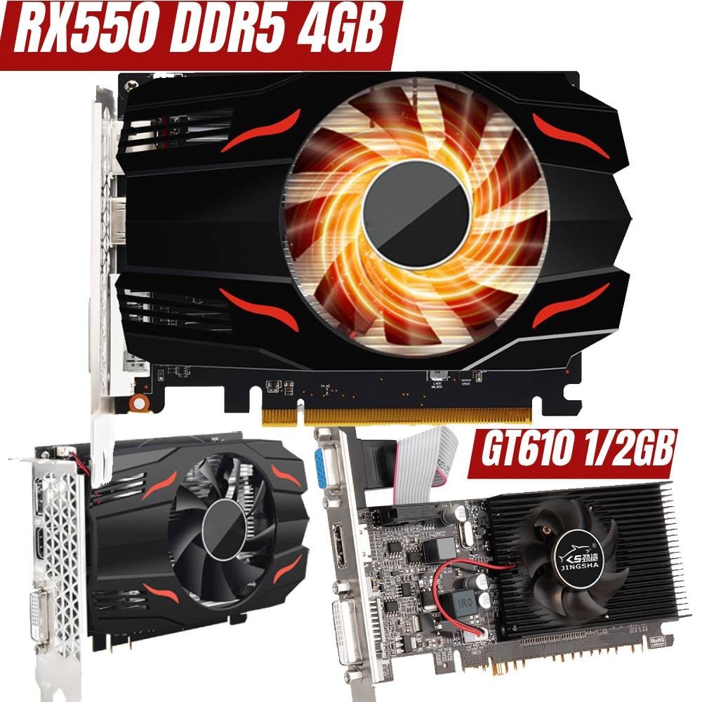 Jual RX550 Graphics Card/GPU Support 128 Bit DDR5 4GB Low Profile ...