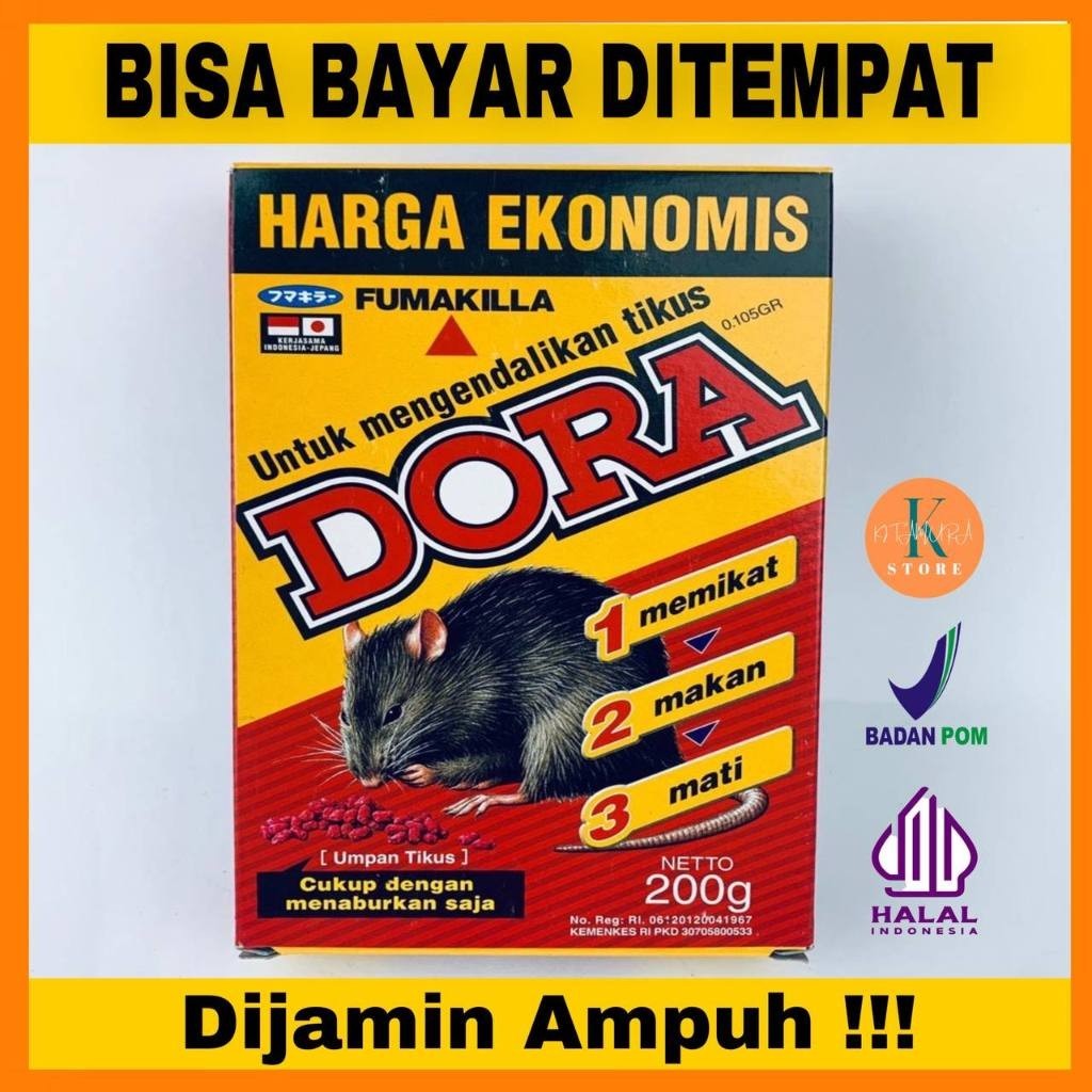 Jual Racun Tikus Cap Dora 200 gr Japan Quality Harga ekonomis Memikat ...