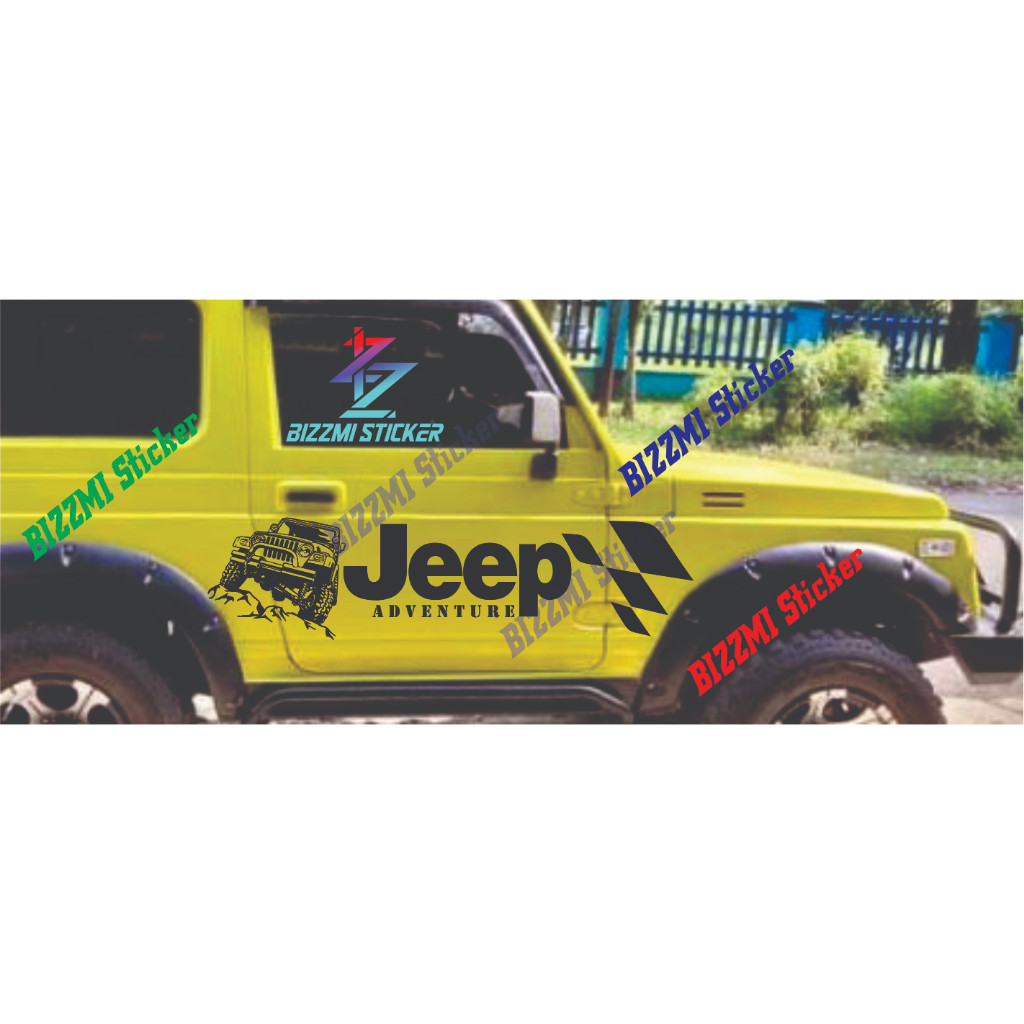 Jual STIKER STICKER CUTTING MOBIL JEEP OFF ROAD 4X4 JIMNY FEROZA KATANA ...