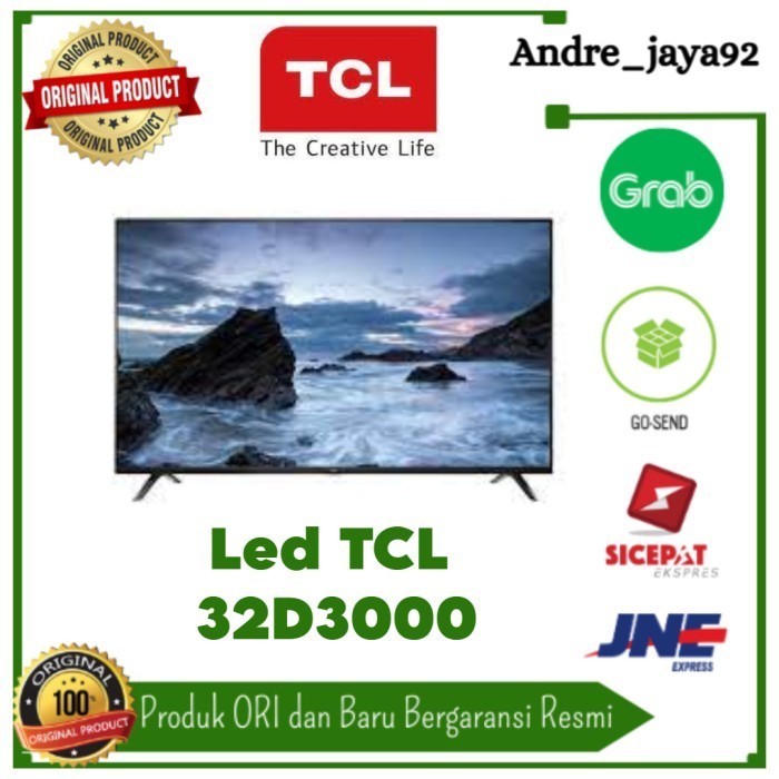 Jual TCL LED TV 32D3000B LED TV 32 INCH HD READY DIGITAL | Shopee Indonesia