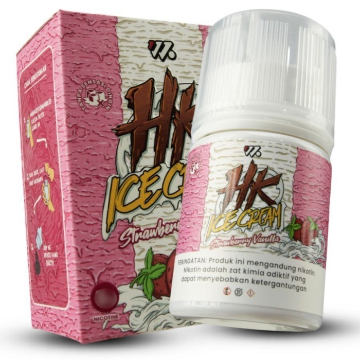 Jual HK Ice Cream STRAWBERRY Vanilla 60ML by Wise Liquid Vape IceCream ...