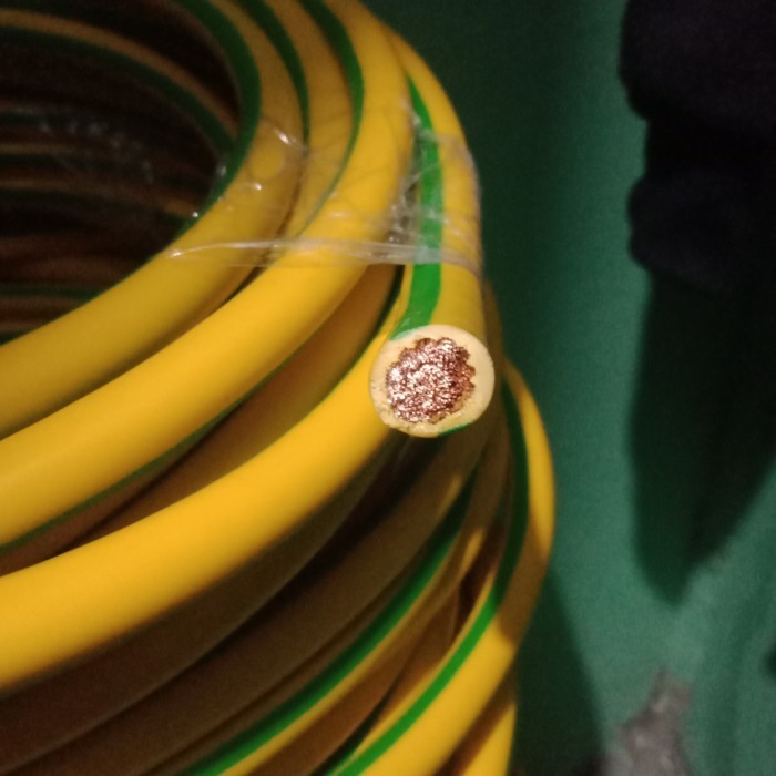 Jual KABEL SERABUT NYAF 50MM KUNING HIJAU SUPREME/KABEL GROUNDING 50MM ...