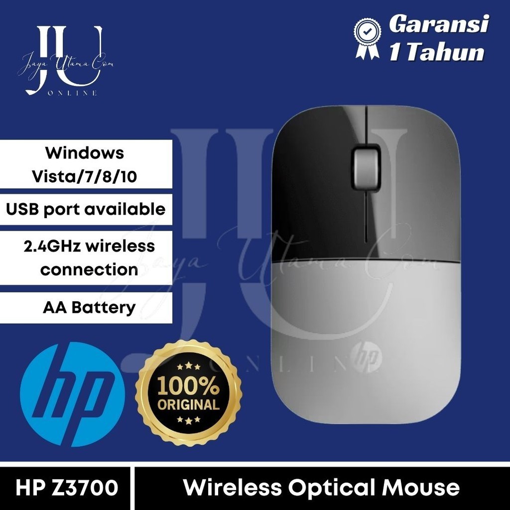 Jual HP Z3700 Silver Wireless Optical Mouse / Dual Mode Mouse HP ...