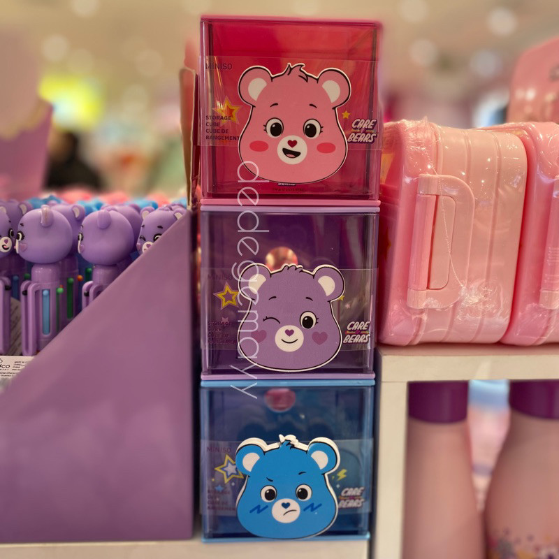 Jual Miniso x Care Bears - Stackable Storage Box We Care Bears | Shopee ...