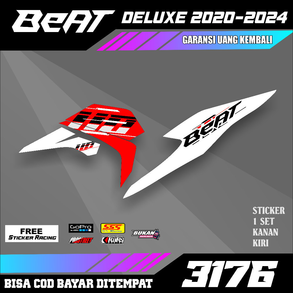 Jual Striping Stiker decal Beat Deluxe New CBS 2020 2021 2022 2023 2024 ...