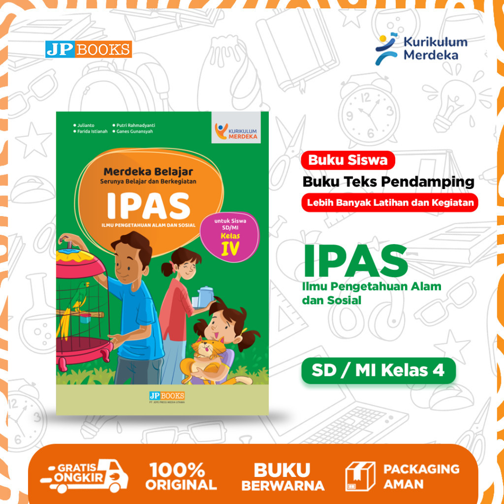 Jual JP Books – Buku Teks Siswa Pendamping Kurmer Sekolah Ipas (Ilmu Pengetahuan Alam Dan Sosial ...