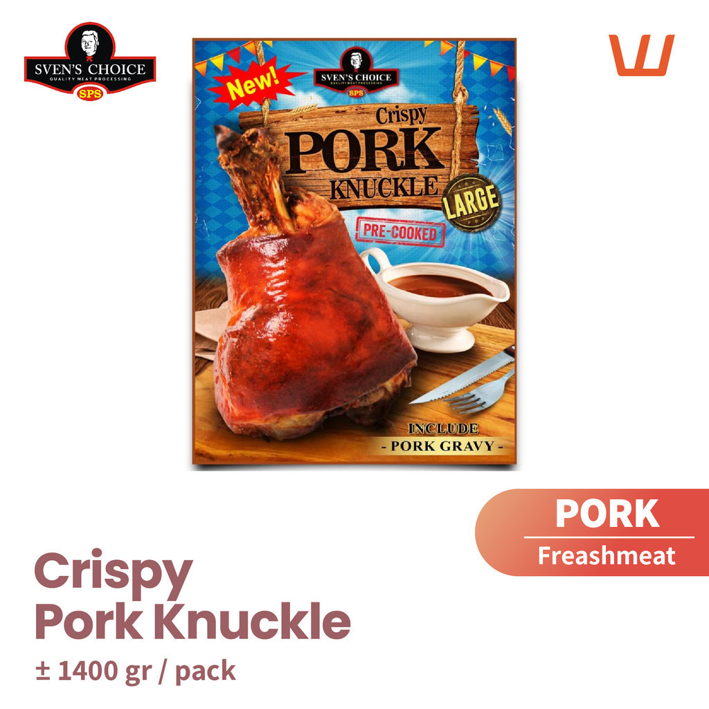 Jual Crispy Pork Knuckle with Pork Gravy Sauce Precooked Sven's Choice ...