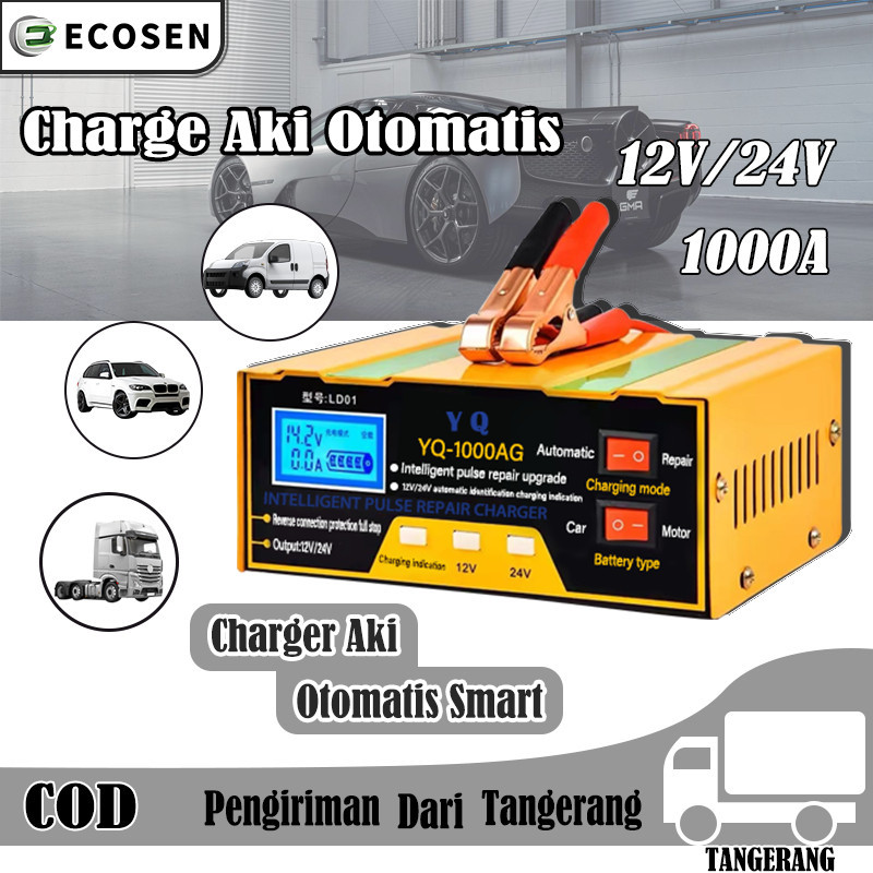 Jual EW29X ECOSEN Charger Aki 12V/24V 6-105AH Smart Battery Charger ...