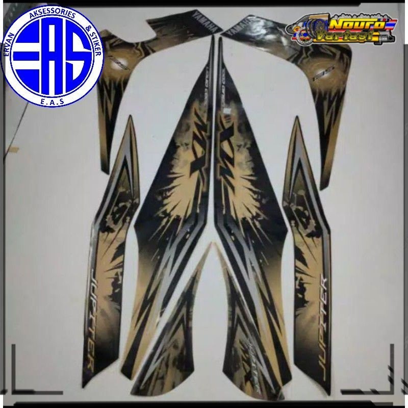 Jual Striping striker motor yamaha Jupiter Mx old 135 2009 2010 hitam ...