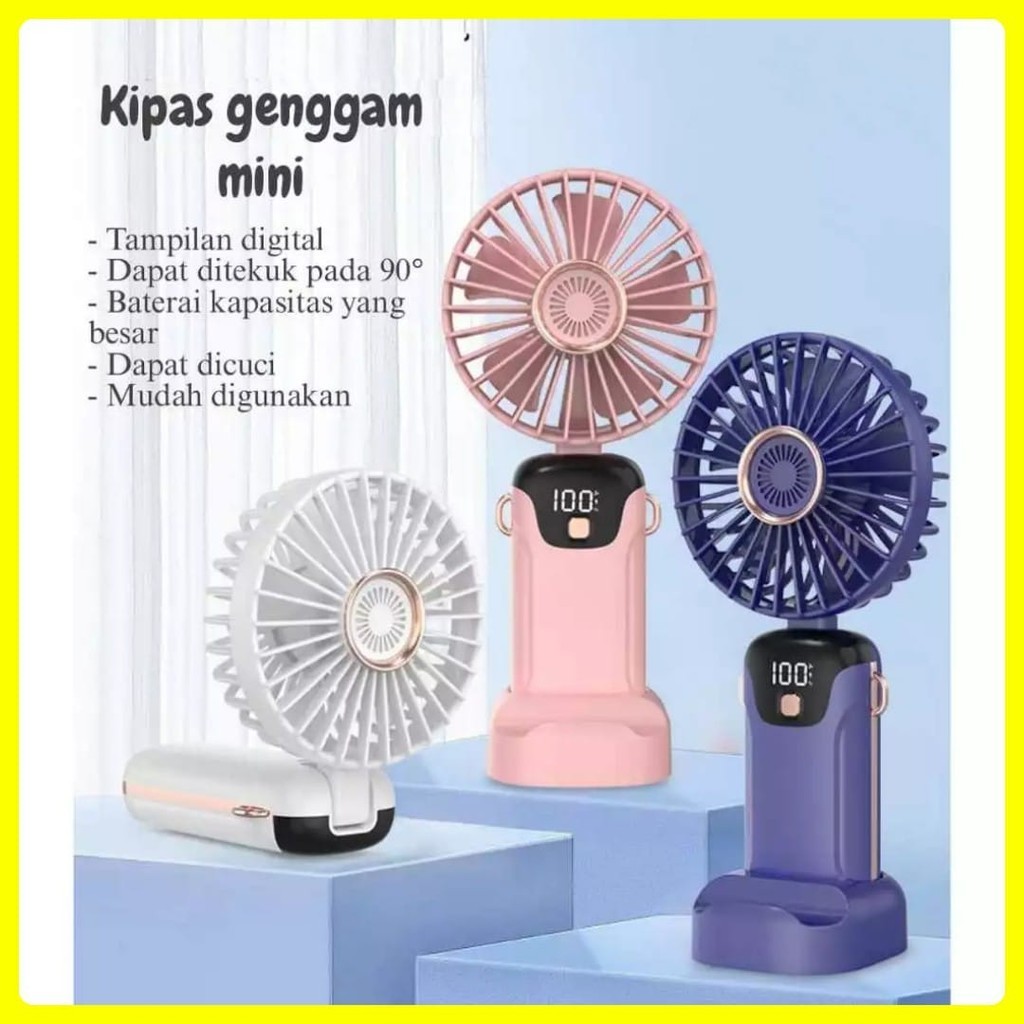 Jual SBY Kipas Angin Mini Portable Cas USB 20000mAh Bisa Lipat Leher 5 ...