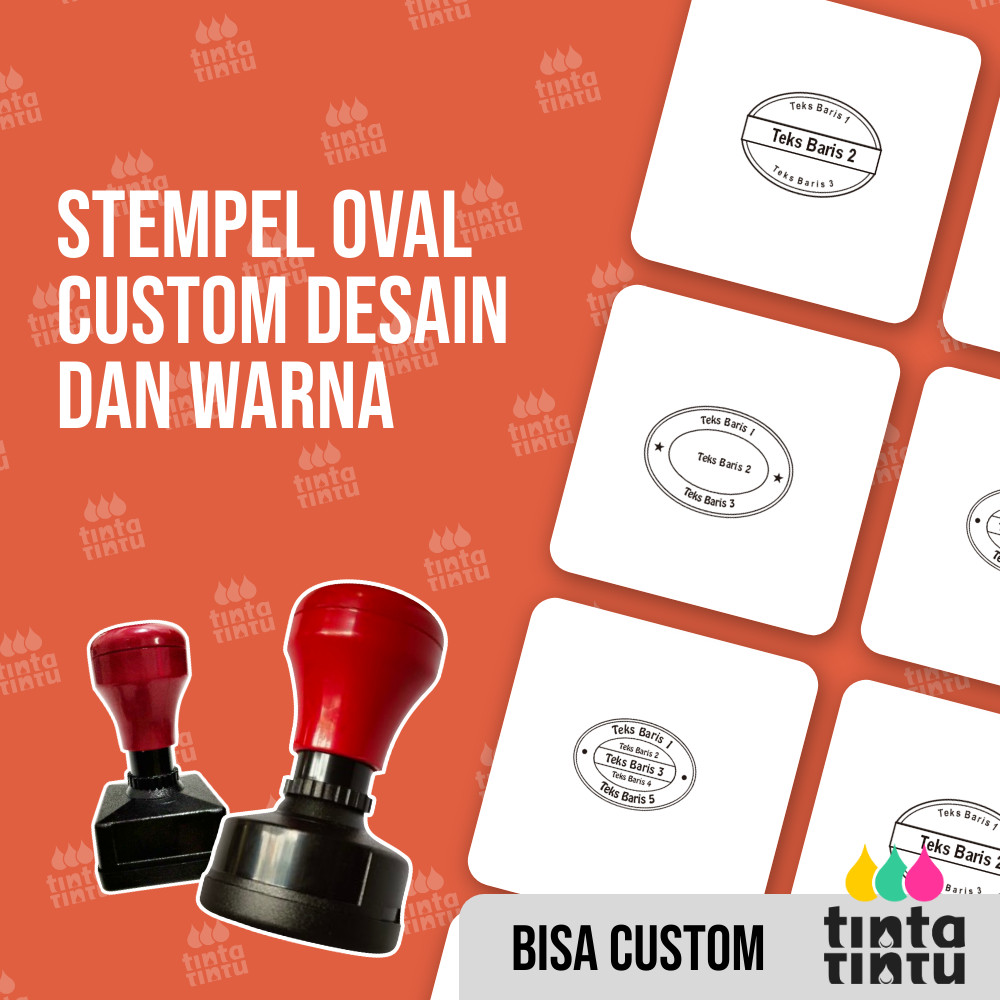 Jual Stempel Oval Custom Desain dan Warna | Shopee Indonesia