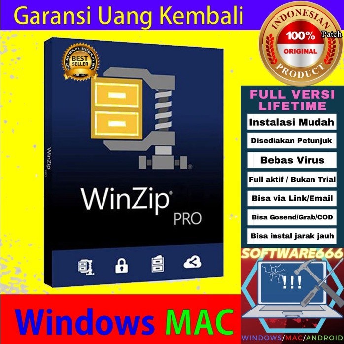 Jual WinZip Pro 25 [WIN] - SOFTWARE - APLIKASI - PC | Shopee Indonesia
