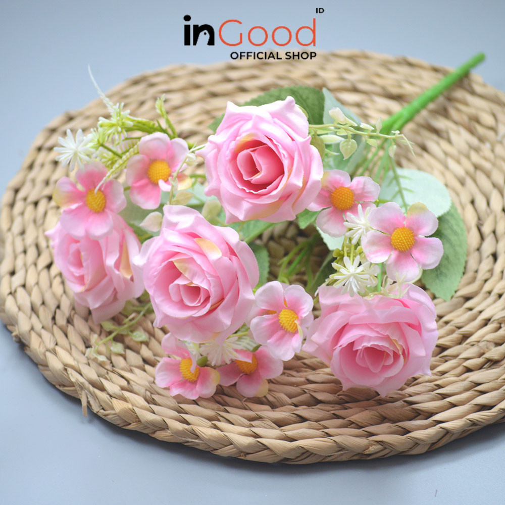 Jual IN GOOD - Bouquet bunga P85 ICE Mawar Artifisial Dekorasi Hiasan ...