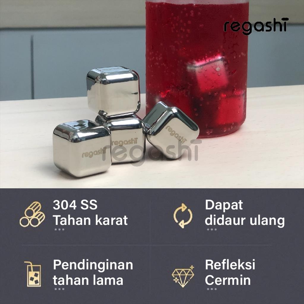 Jual Es Batu Stainless Steel | Alat Pendingin Minuman | SUS304 Ice ...
