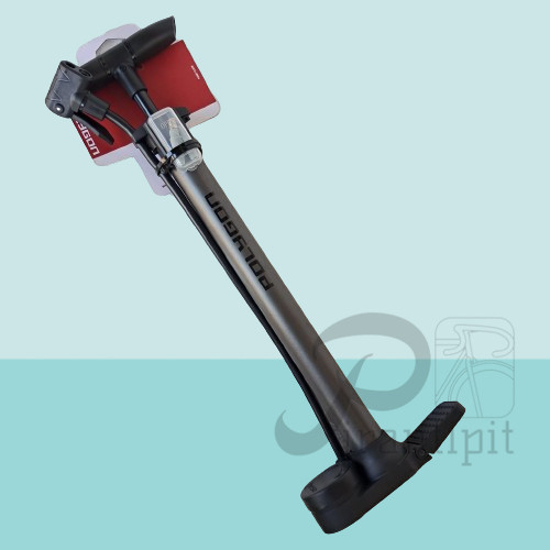Jual POMPA LANTAI SEPEDA / FLOOR PUMP POLYGON SHORTY DUAL HEAD 160 psi ...